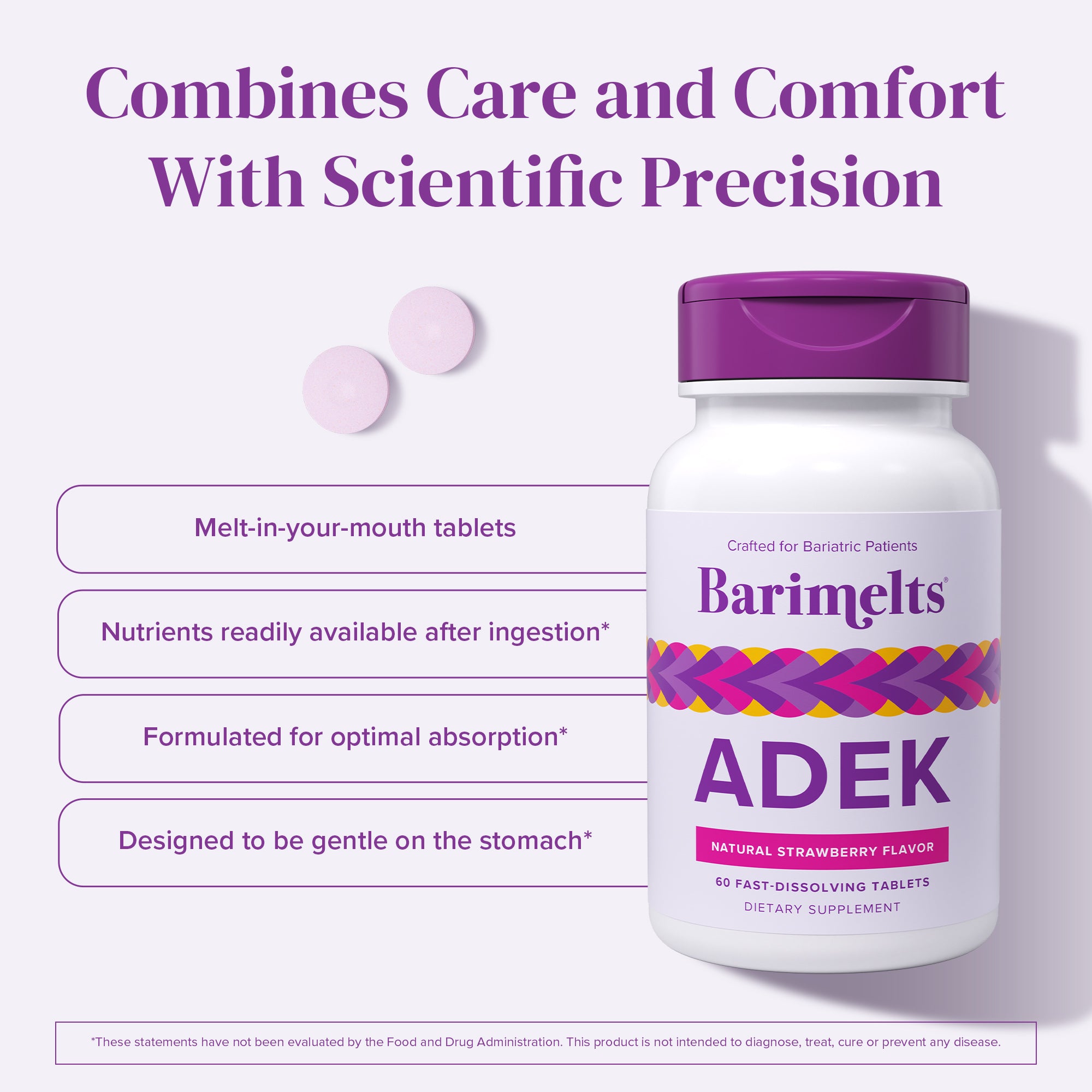 ADEK Vitamins | 60 Ct | Fast-Dissolving | Barimelts
