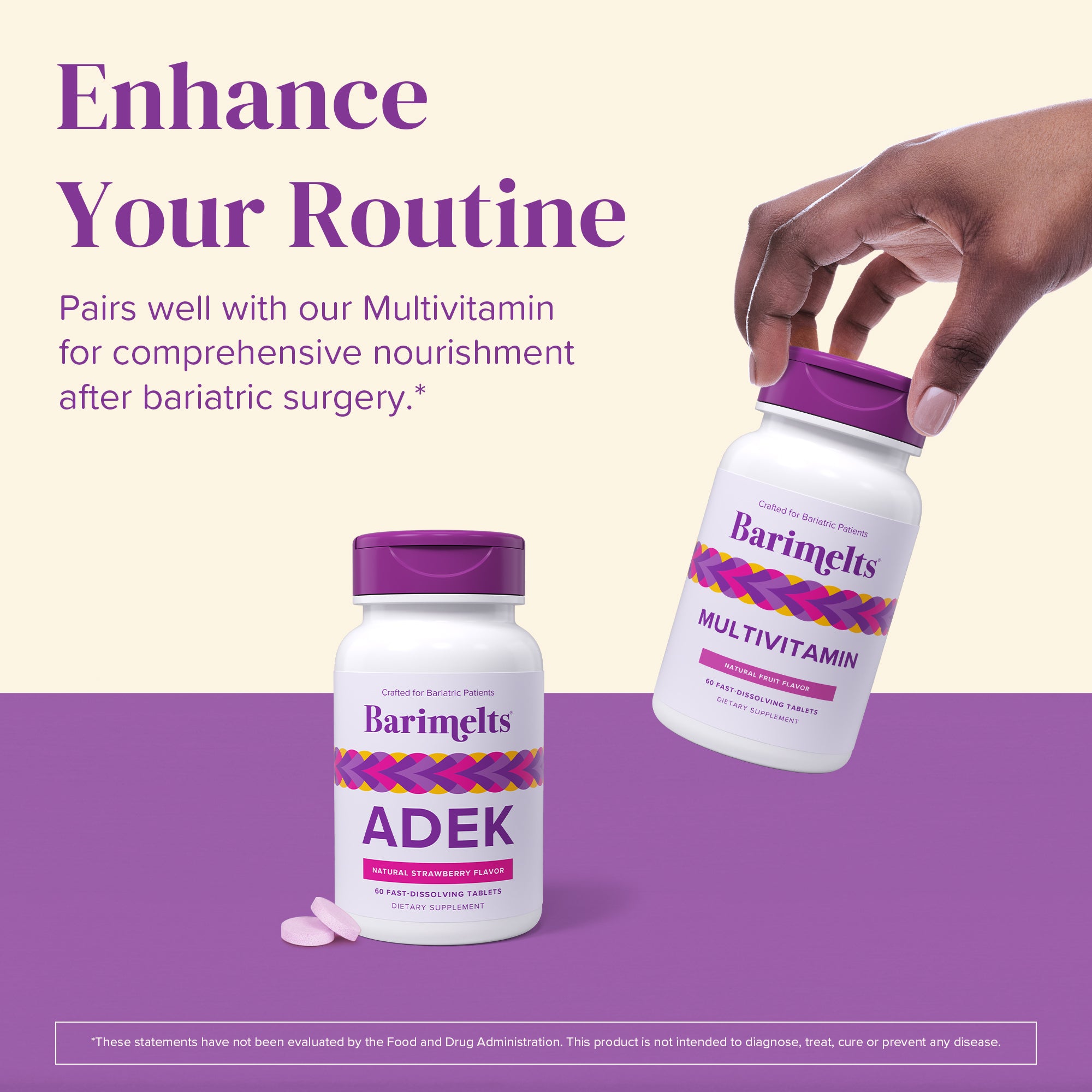 ADEK Vitamins | 60 Ct | Fast-Dissolving | Barimelts