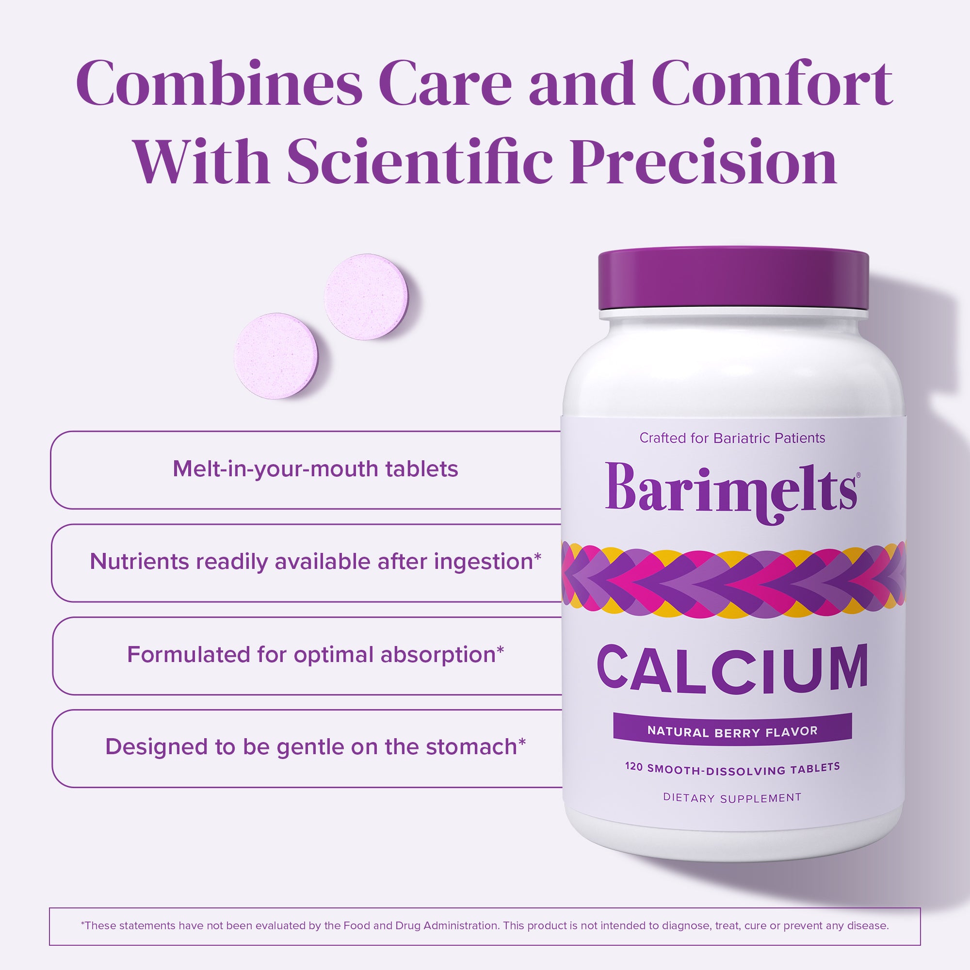 Calcium Citrate | 120 Ct | Smooth-Dissolving | Barimelts