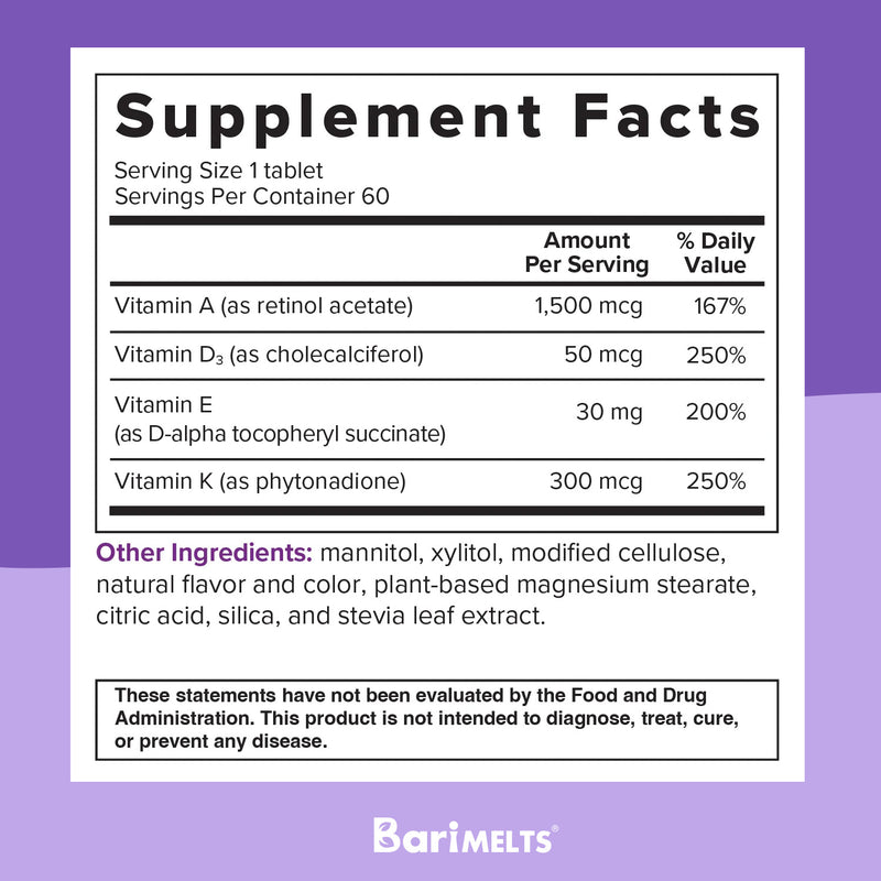 ADEK Vitamins | BariMelts Bariatric Dissolvable Vitamins